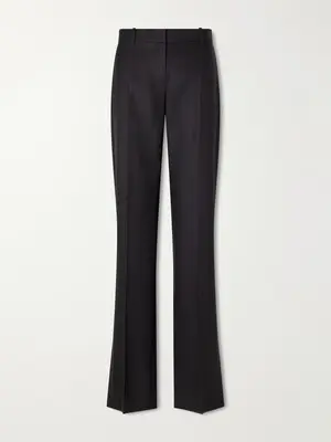 HEIRLOME Petula Pleated Silk-twill Straight-leg Trousers