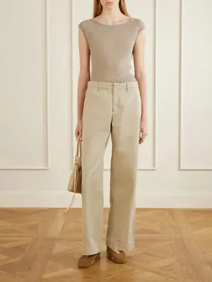 JAMES PERSE Ribbed Cotton And Cashmere-blend Tank