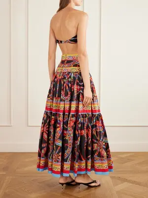 Dolce & Gabbana Carretto Printed Cotton-poplin Maxi Skirt