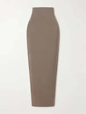 Rick Owens Stretch Wool-blend Midi Skirt