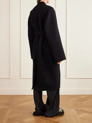 Rick Owens Dagger Belted Cashmere Coat