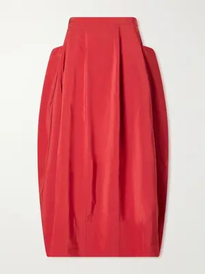 Tibi Lantern Paneled Shell Skirt