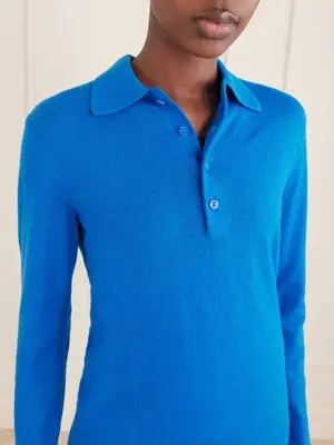 Tibi Wool-blend Knit Polo Sweater