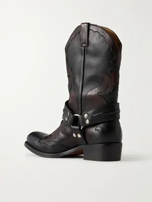 Versace Cowboy 30 Leather Ankle Boots