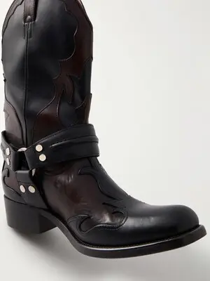 Versace Cowboy 30 Leather Ankle Boots