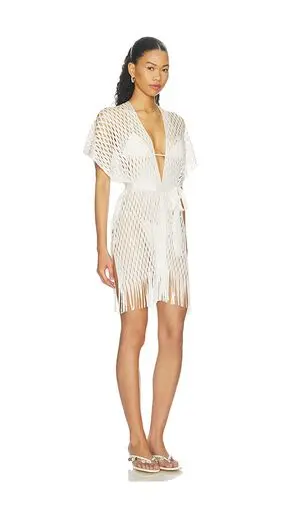 Luli Fama Caught Up Short Caftan