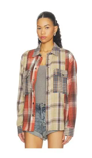 ONETEASPOON Essential Patchwork Flannel Shirt In . Also