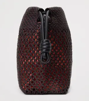 Loewe Medium Woven Leather Flamenco Clutch Bag - Black