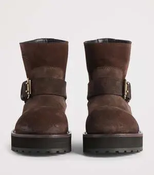 Balenciaga Suede Venom Biker Boots