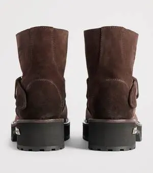 Balenciaga Suede Venom Biker Boots