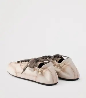 Prada Lambskin Collapse Sneakers