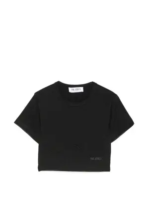 Attico Logo Cotton T-shirt - Black
