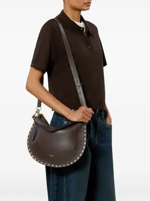 Isabel Marant Étoile Oskan Soft Leather Crossbody Bag With Studded Detail