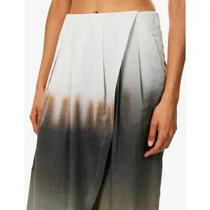 Issey Miyake June Plumage Wrap Woven Trousers