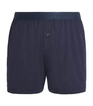 Sunspel Superfine Cotton Boxer Shorts - Navy