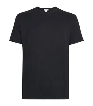 Sunspel Stretch-tencel T-shirt - Black
