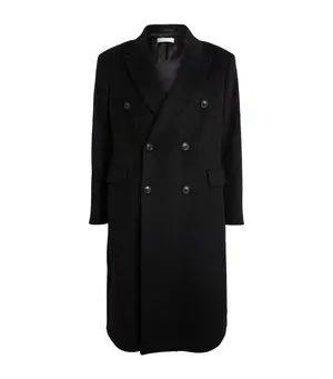 Our Legacy Mohair-blend Whale Overcoat - Black