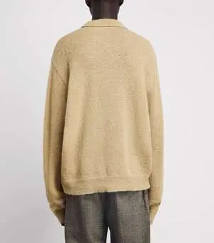 Our Legacy Alpaca-blend Evening Polo Cardigan - Green