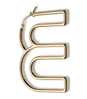 Miu Miu Logo Single Earring - Metallic