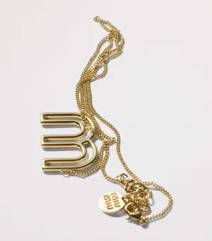 Miu Miu Logo Chain Necklace