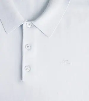 J. Lindeberg Knitted Ridge Polo Shirt - Blue