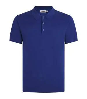 J. Lindeberg Knitted Ridge Polo Shirt - Blue