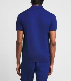 J. Lindeberg Knitted Ridge Polo Shirt - Blue