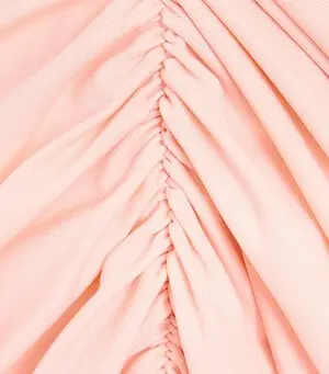DE LA VALI Draped Hela Midi Dress - Pink