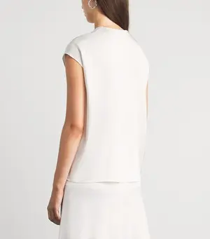 Vince Silk-blend Layered V-neck Top