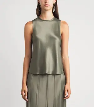 Vince Satin Sleeveless Top