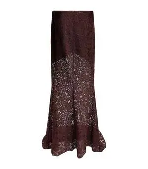 DE LA VALI Pasion Lace Maxi Skirt