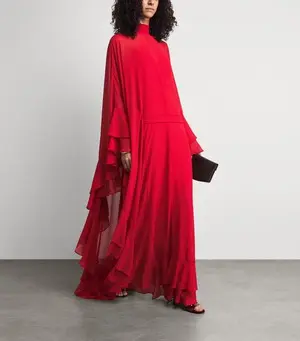 DE LA VALI Chiffon Socorro Maxi Dress