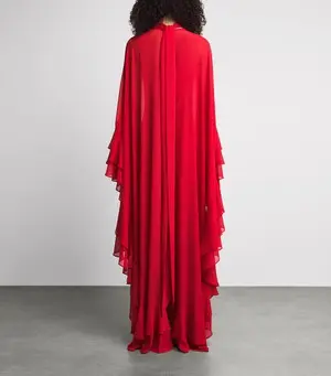 DE LA VALI Chiffon Socorro Maxi Dress