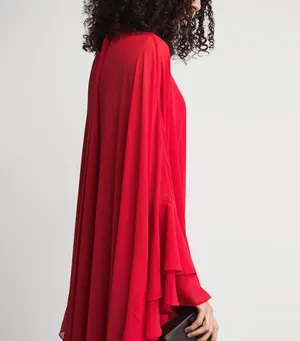 DE LA VALI Chiffon Socorro Maxi Dress