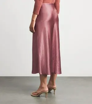 Vince Crinkle Satin Midi Skirt
