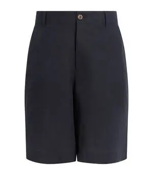 Paul Smith Linen Chino Shorts - Navy
