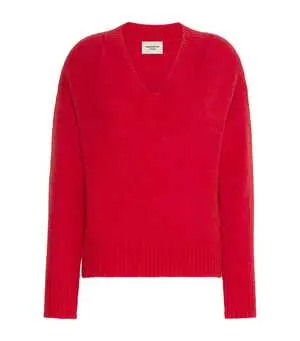 Max Mara Alpaca-blend V-neck Sweater - Red