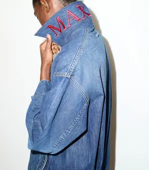 Max & Co. Denim Contrast Collar Jacket