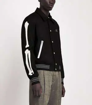 Amiri Wool Bones Varsity Jacket