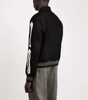 Amiri Wool Bones Varsity Jacket