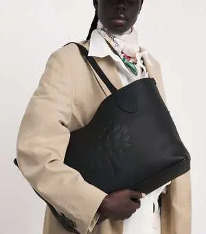Mulberry Grained Leather Tree Tote Bag - Black
