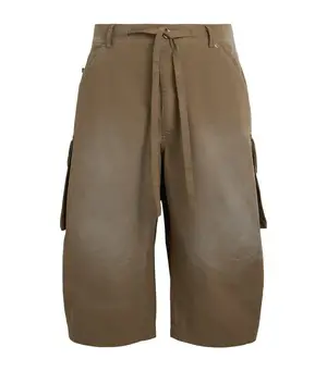 424 Cotton Cargo Bermuda Shorts - Green