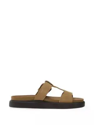 Clarks Aristella West Buckle-fastening Flat Sandals - Brown