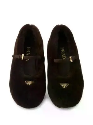 Prada Shearling Ballerinas