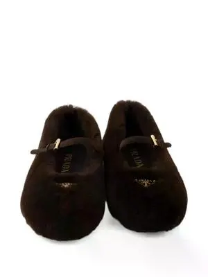 Prada Shearling Ballerinas
