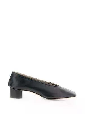 Le Monde Beryl Calf Leather Block-heel Pumps - Black