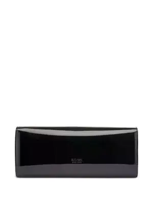 MALONE SOULIERS Vivien Patent-leather Clutch Bag - Black