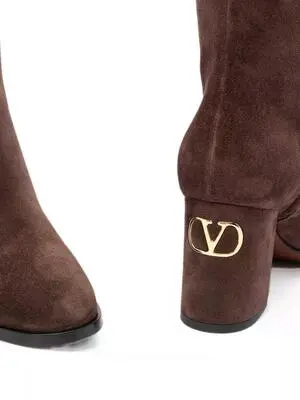 Valentino Garavani Vlogo Signature Ankle Boots - Brown