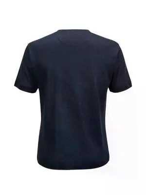 Eleventy Layered-neck Linen T-shirt