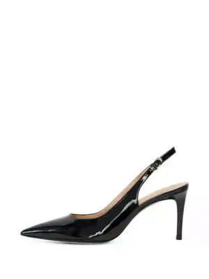 STUART WEITZMAN Power Patent-leather Slingback Pumps